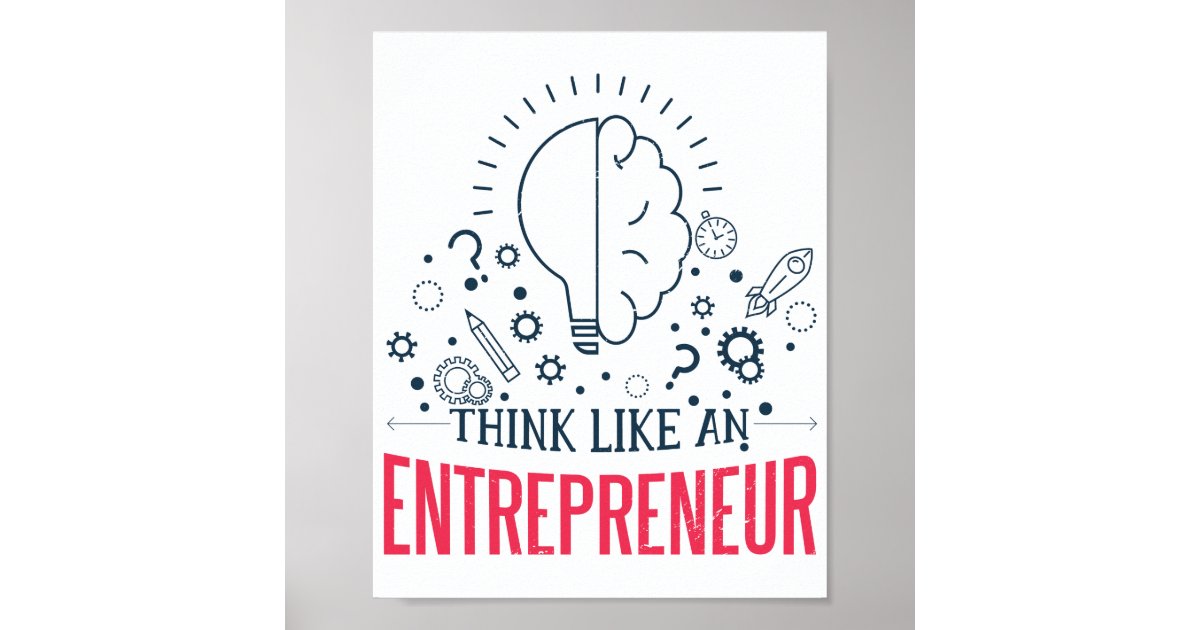 Think Like An Entrepreneur Poster | Zazzle