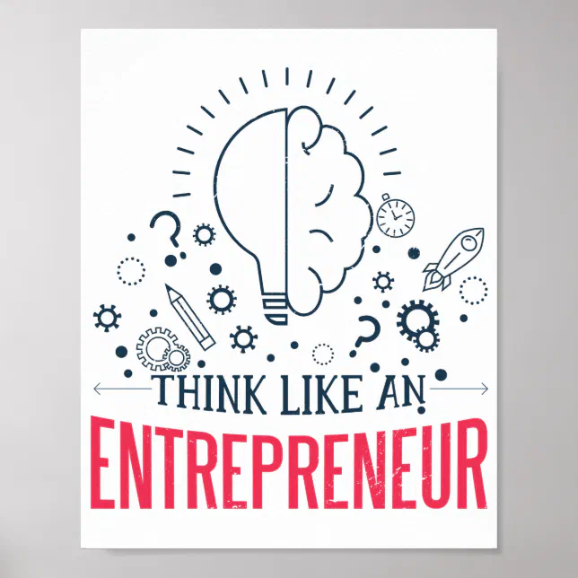Think Like An Entrepreneur Poster | Zazzle