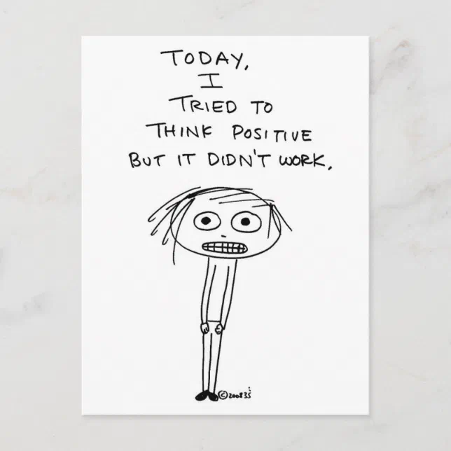 Think Positive Postcard | Zazzle