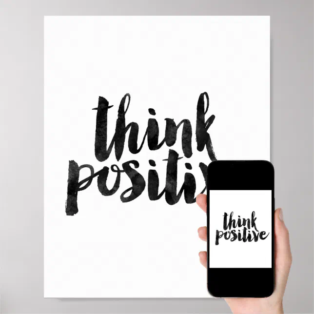 Think Positive Poster | Zazzle