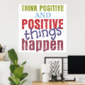Think Positive Poster | Zazzle