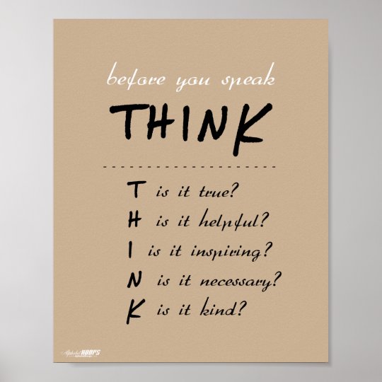 Think Poster | Zazzle.com