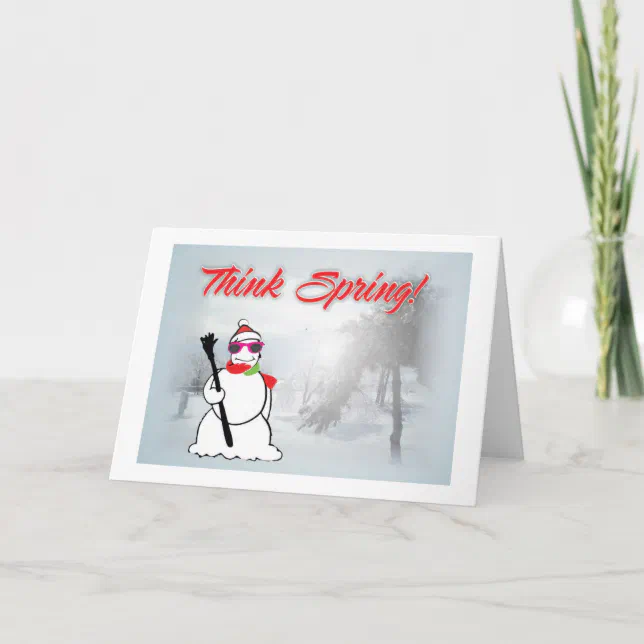 think spring greeting card | Zazzle
