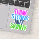 Think Strong Not Skinny Inspirational Fitness Sticker | Zazzle