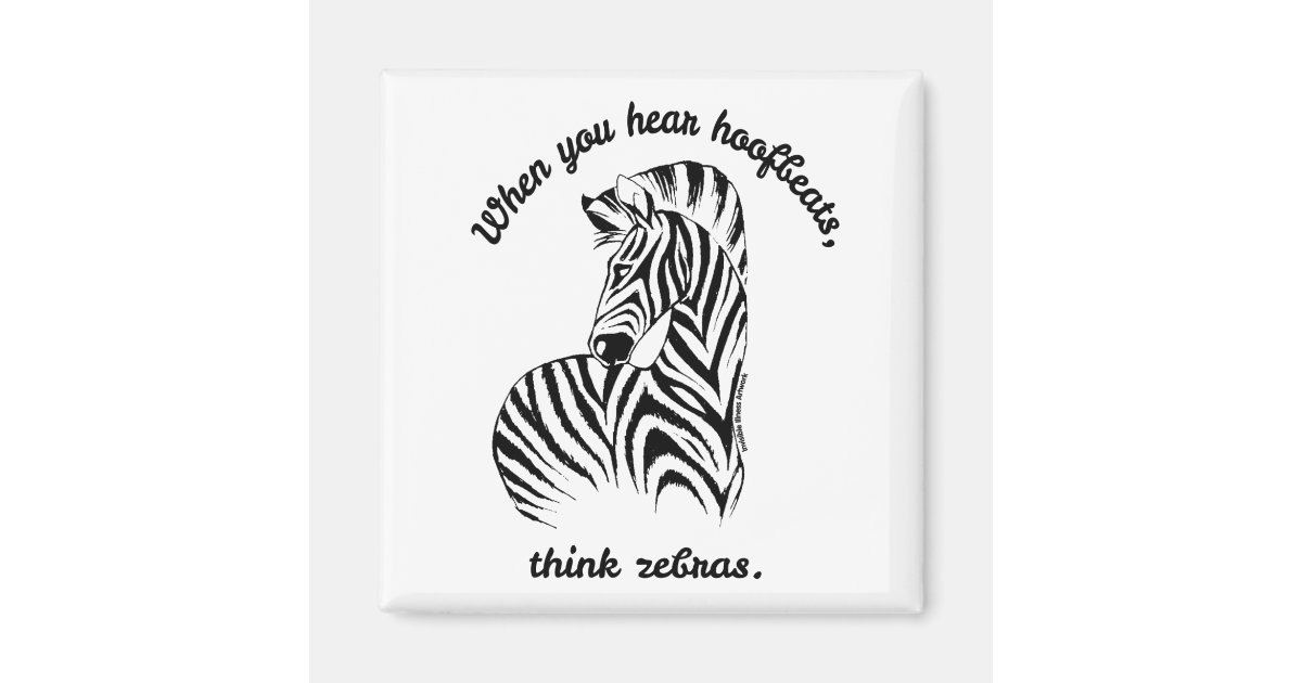 Think Zebras Magnet | Zazzle