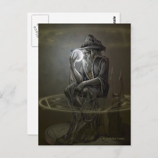 Thinker Wizard Postcard | Zazzle