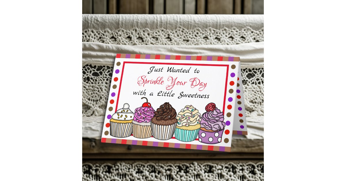 Thinking about You | Sprinkle Your Day Friendship Card | Zazzle