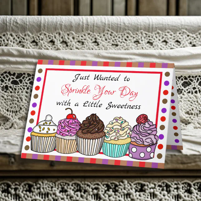 Thinking about You | Sprinkle Your Day Friendship Card | Zazzle