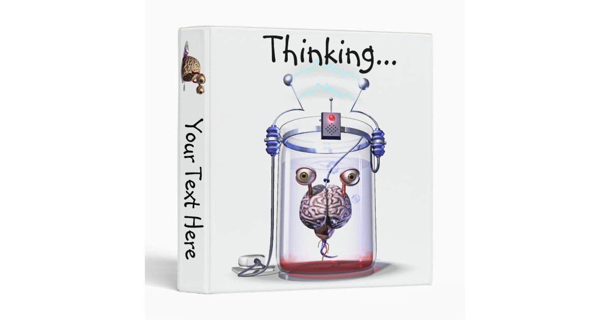 Thinking Brain Ring Binder | Zazzle