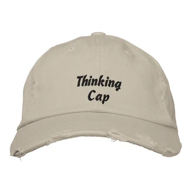 Thinking Cap Embroidered Baseball Cap | Zazzle