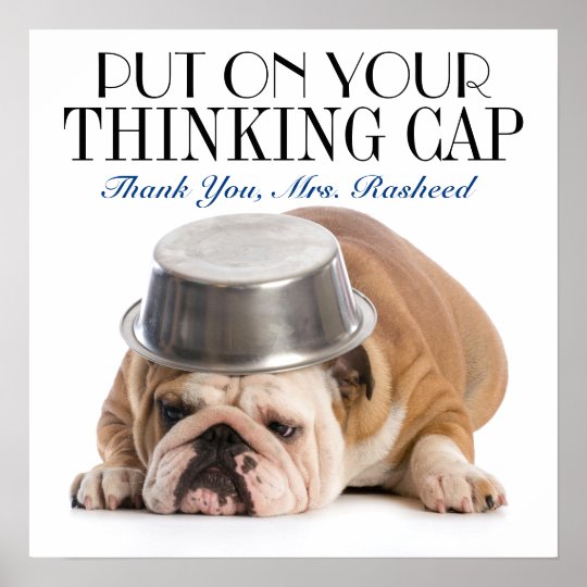 thinking-cap.gif, Before you walk into math cla... Poster | Zazzle.com