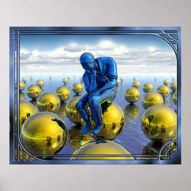 Thinking Man Poster | Zazzle