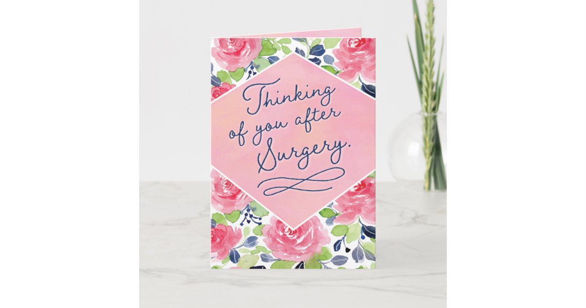 Thinking of you after Surgery, with Calligraphy Card | Zazzle
