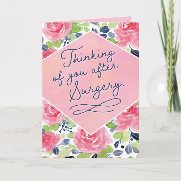 Thinking of you after Surgery, with Calligraphy Card | Zazzle.com