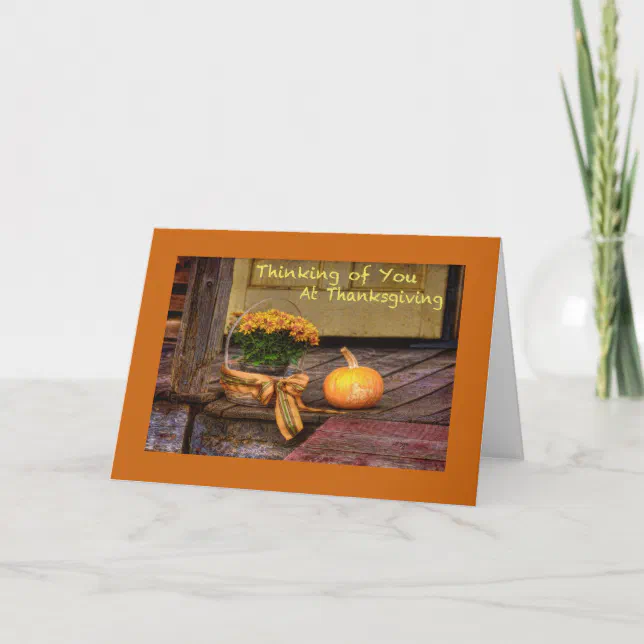 Thinking of You at Thanksgiving Card | Zazzle