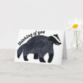 Thinking of You Badger Card | Zazzle
