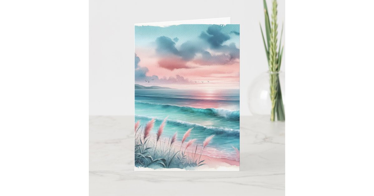 Thinking of You | Beautiful Ocean Scene Card | Zazzle