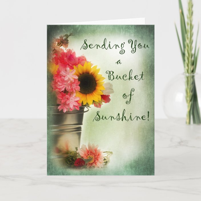 Thinking of You - Blank Card Bucket of Sunshine | Zazzle.com