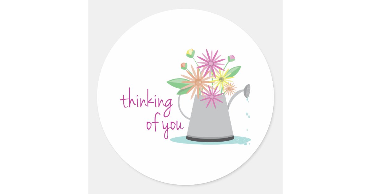 Thinking of You Classic Round Sticker | Zazzle