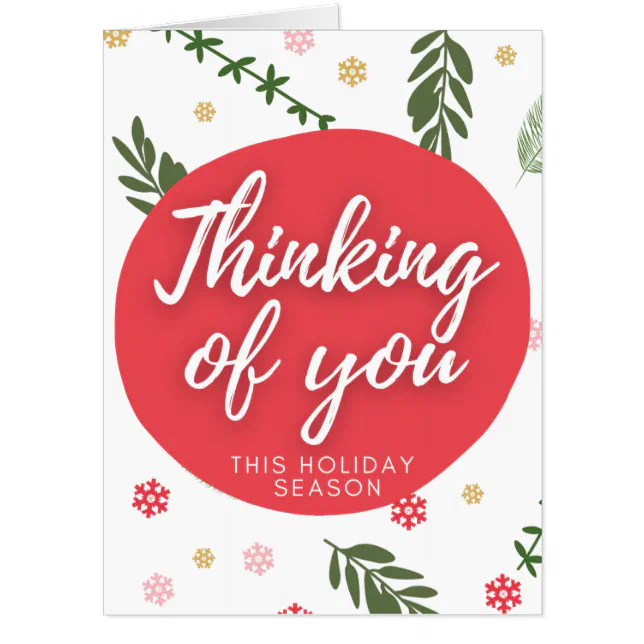 Thinking Of You Giant/Group Holiday Card | Zazzle