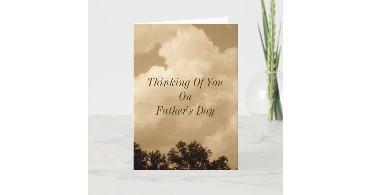 Thinking Of You On Father's Day Card | Zazzle.com