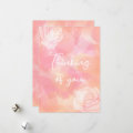 Thinking of you Pink Rose Design Greeting Card | Zazzle
