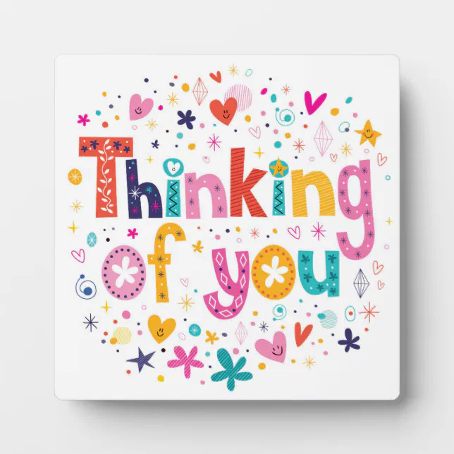Thinking Of You Plaque | Zazzle