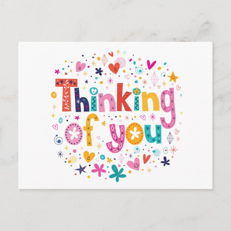 Thinking Of You Postcard | Zazzle
