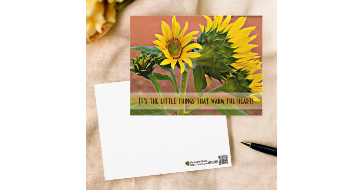 Thinking of You Sunflowers Photograph Template Postcard | Zazzle