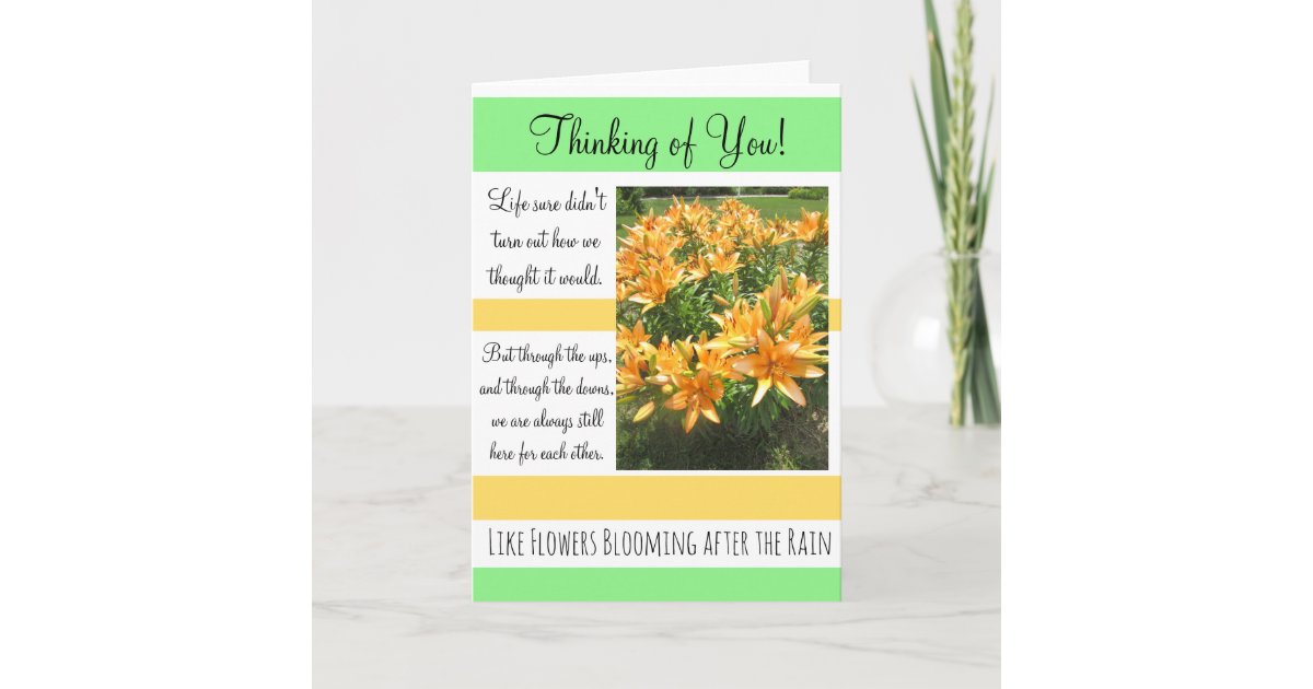 Thinking of You, Tough Times Encouragement Card | Zazzle.com