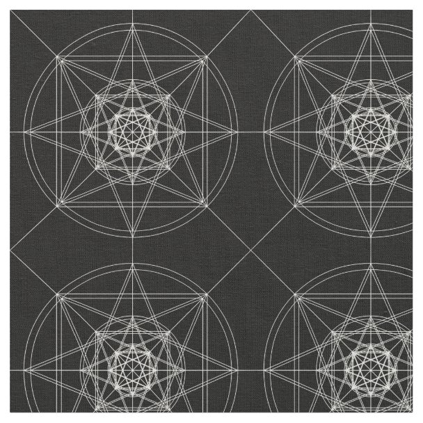 Third Dimensional Sacred Geometry Fabric | Zazzle