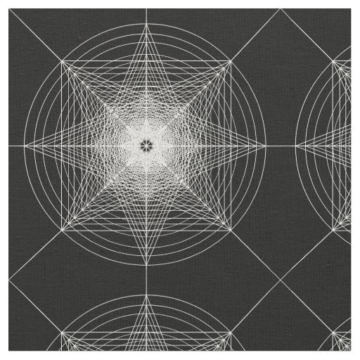 Third Dimensional Sacred Geometry Fabric | Zazzle