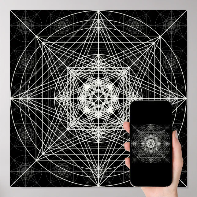 Third Dimensional Sacred Geometry Poster | Zazzle