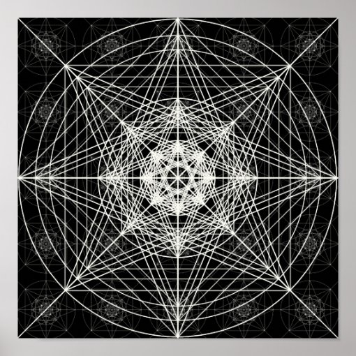Third Dimensional Sacred Geometry Poster | Zazzle
