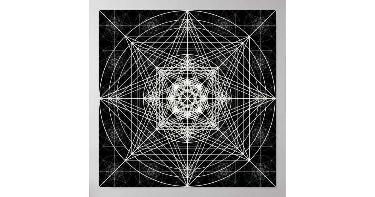 Third Dimensional Sacred Geometry Poster | Zazzle