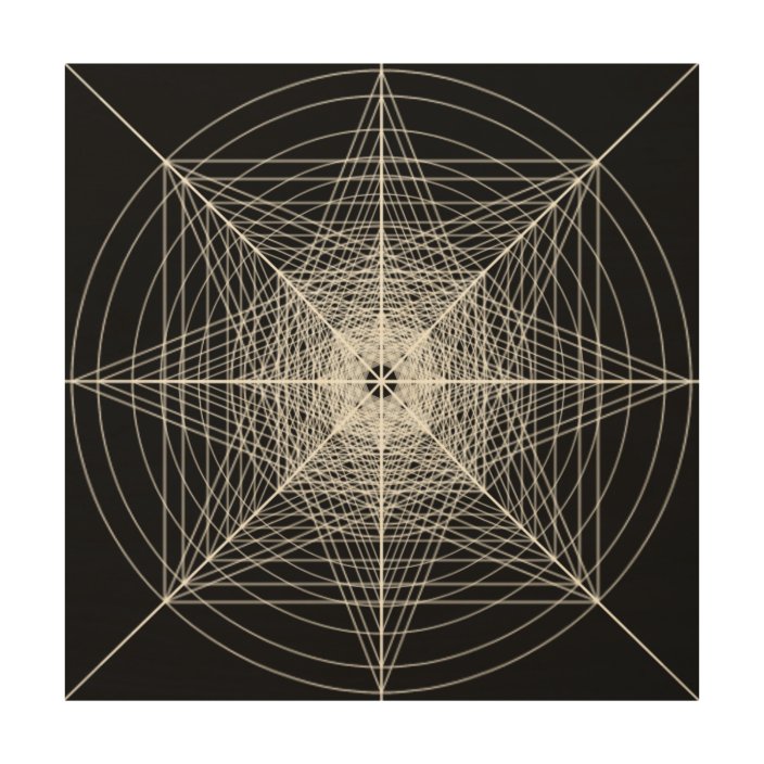 Third Dimensional Sacred Geometry Wood Wall Art | Zazzle.com