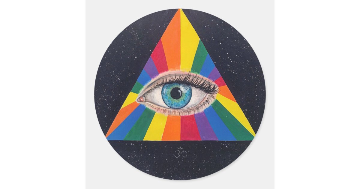 Third Eye Rainbow Sticker | Zazzle