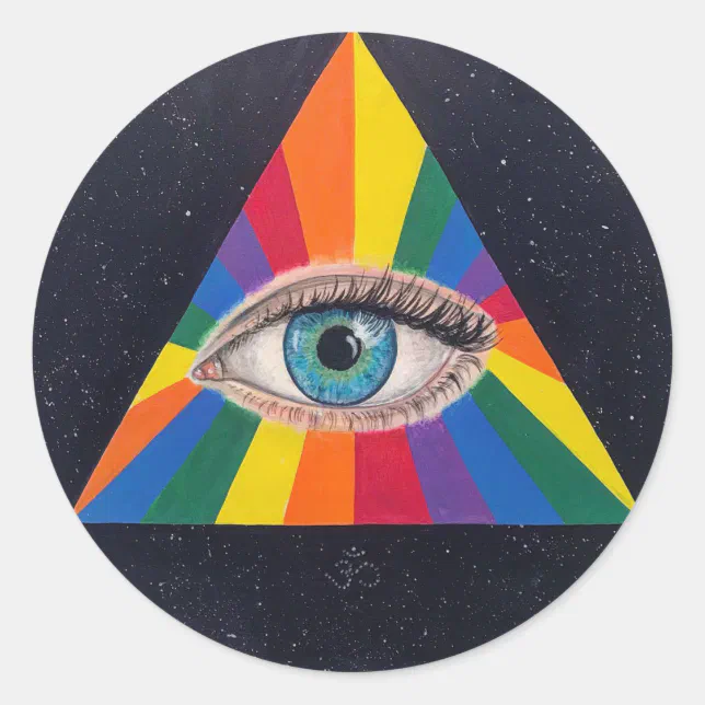Third Eye Rainbow Sticker | Zazzle