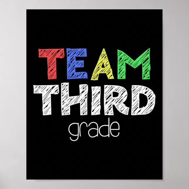 Third Grade 3rd Grade Back To School Poster | Zazzle