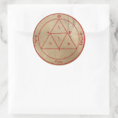 Third Pentacle of Mars Classic Round Sticker | Zazzle