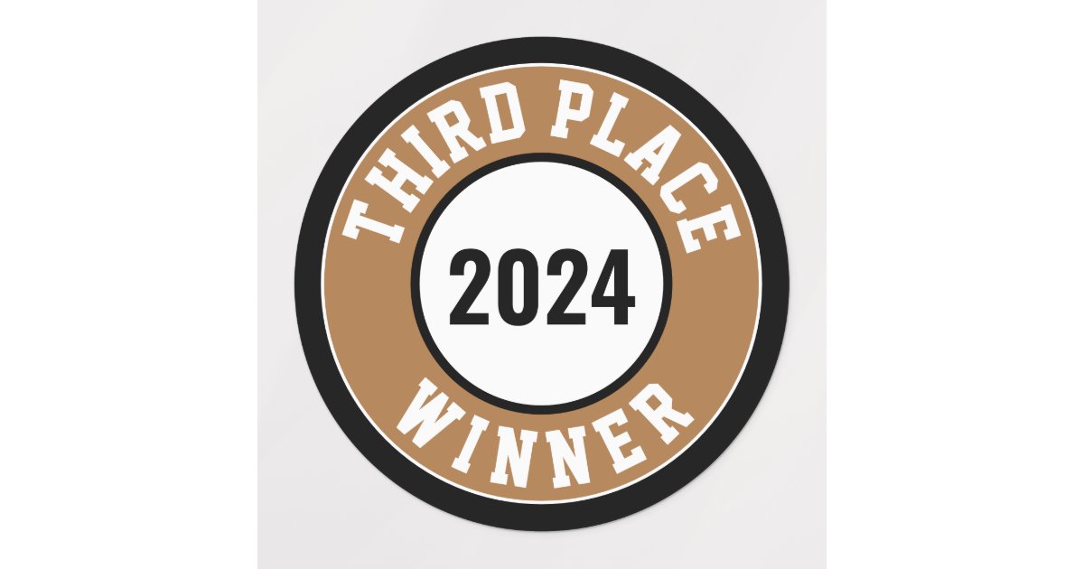 Third Place Winner Sports Sticker | Zazzle