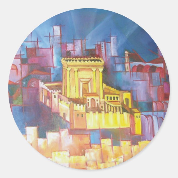 Third Temple of Jerusalem Classic Round Sticker | Zazzle.com