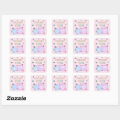 Thirteen A Vibe Preppy Patch 13th Birthday Party Square Sticker | Zazzle