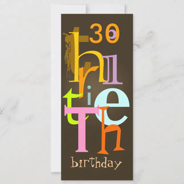 Thirtieth Birthday Party Invitations | Zazzle