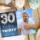 Thirty Birthday Silver Balloon | Blue Photo Party Invitation | Zazzle