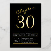 Thirty Black Gold 30th Birthday Party Gold Foil Invitation | Zazzle