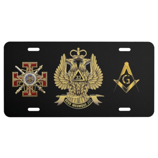 Thirty Third Degree Mason License Plate | Zazzle.com