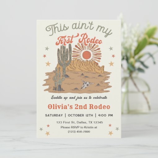 This Ain't My First Rodeo 2st Birthday Invitation | Zazzle