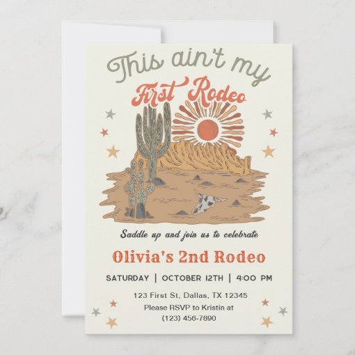 This Ain't My First Rodeo 2st Birthday Invitation | Zazzle