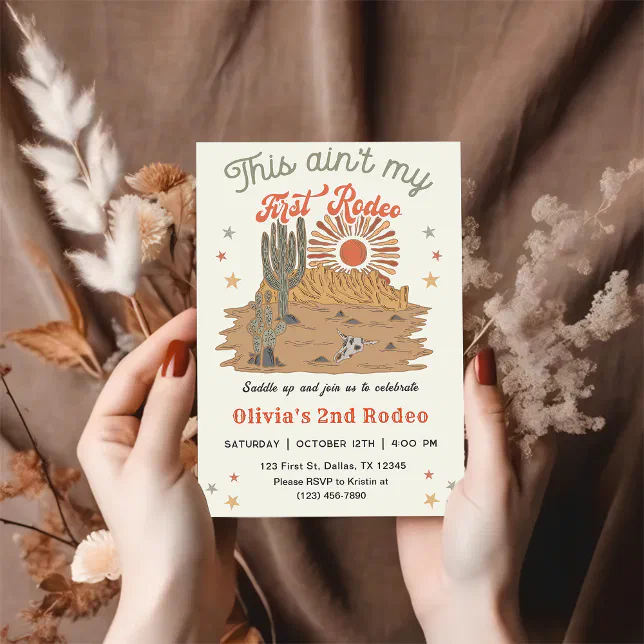 This Ain't My First Rodeo 2st Birthday Invitation | Zazzle